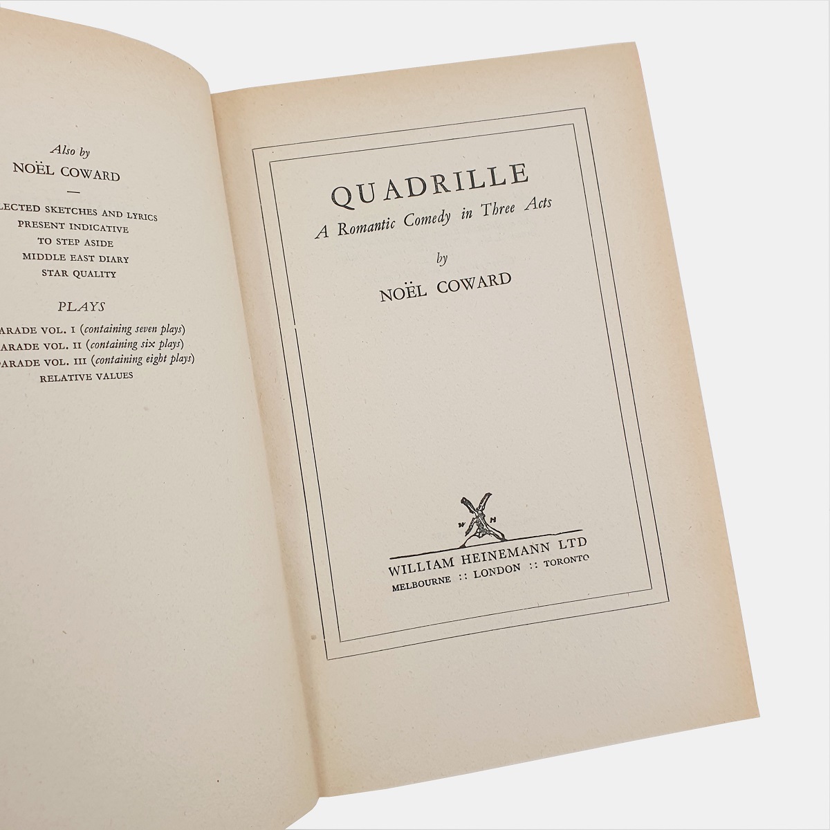 Quadrille. A Romantic Comedy in Three Acts | Beaux Books