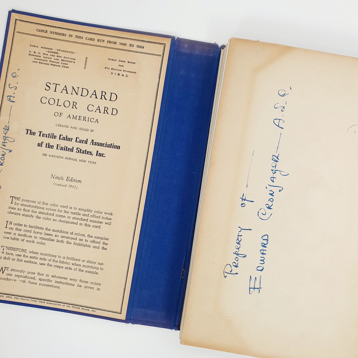 Standard Color Card of America. Ninth Edition | Beaux Books